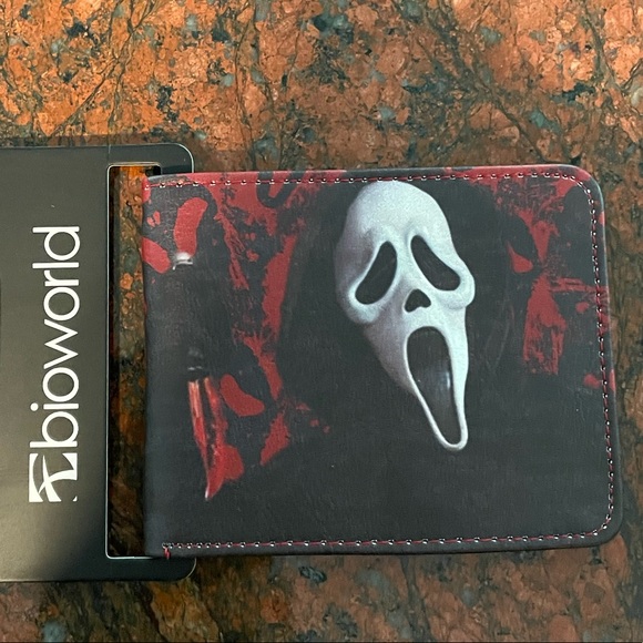 Bags | Scream Ghostface Wallet Red Black Bifold New | Poshmark
